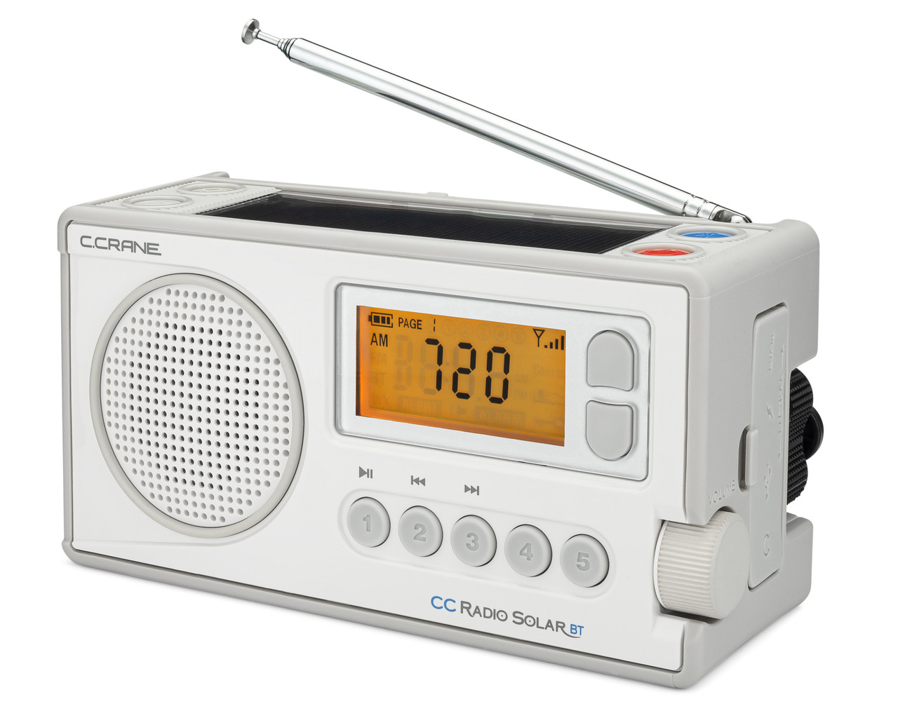 CCRadio Solar AM/FM/Weather + Alert Windup Emergency Radio with ...
