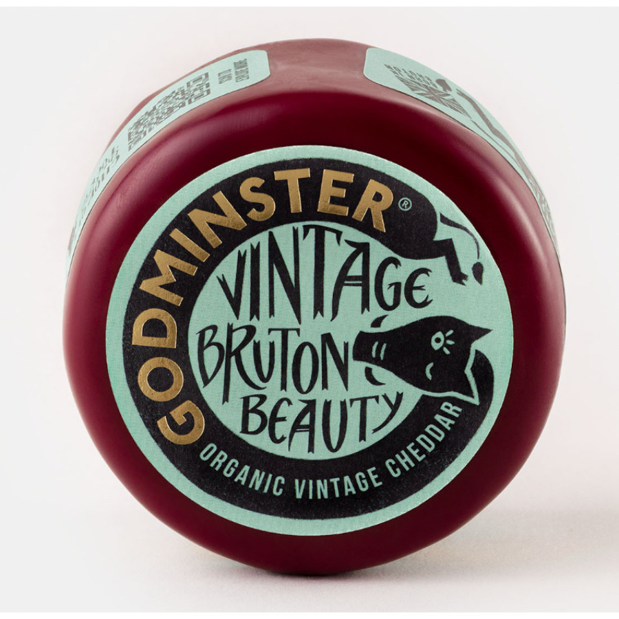 Godminster* Vintage Organic Cheddar Round Bruton Beauty 200g - Culinaris UK