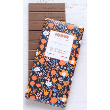 Eclair de Genie Milk Chocolate Bar with a 3-Citrus & Almond Praline ...