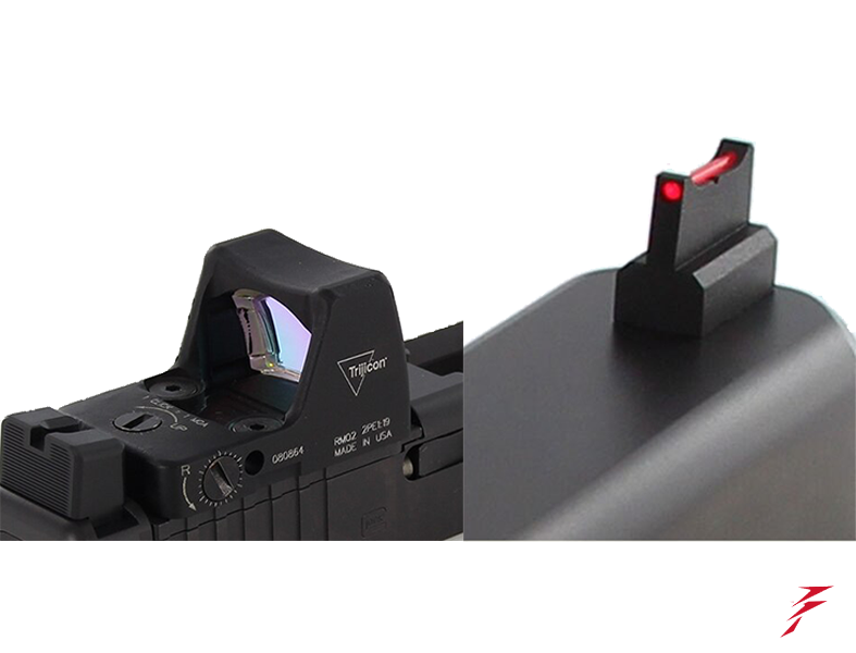 Sight Set, for Glock® MOS Pistols, Fixed Co-Witness (Use w/ Trijicon ...