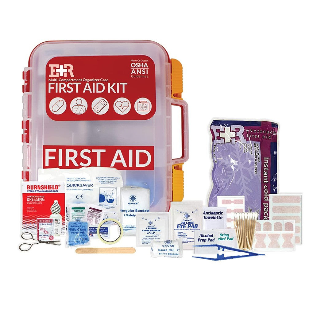 Ever Ready First Aid 100 Person OSHA/ANSI 354 Piece Hard Case First Aid ...