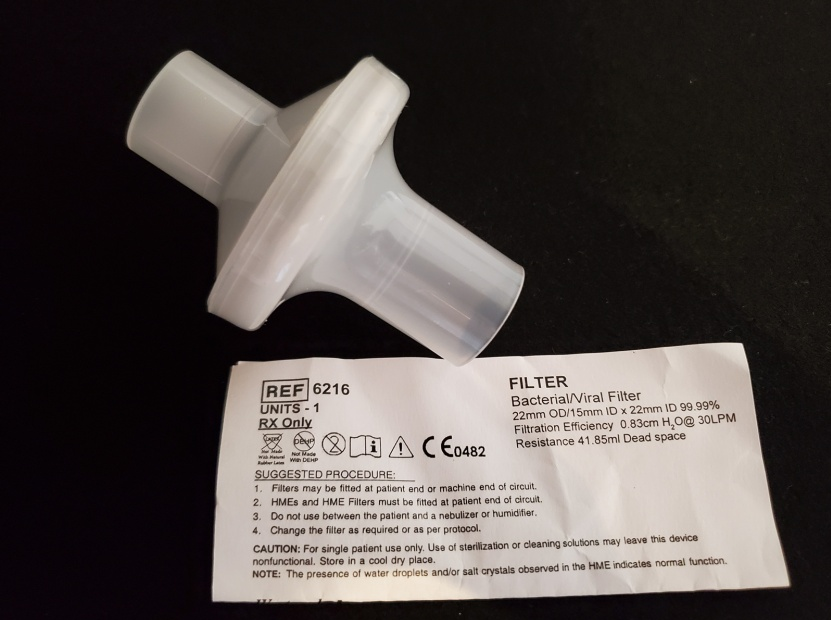 Clear Bacterial/Viral Filter, 22mm - Dixie EMS