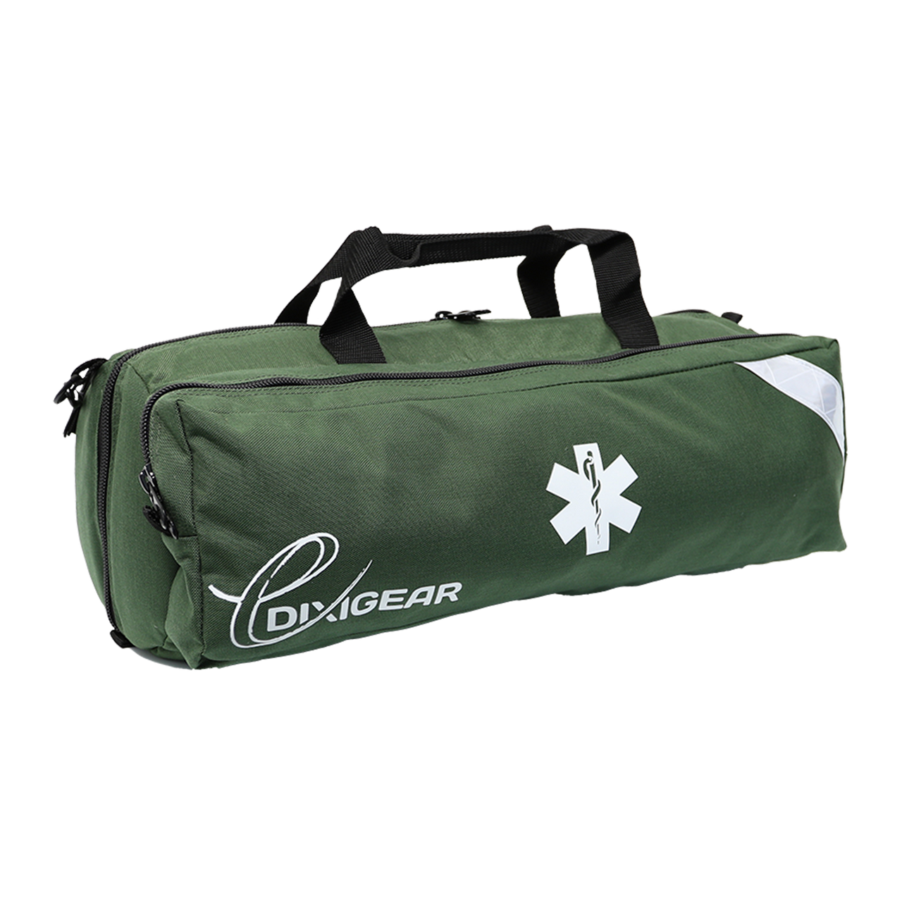 O2 Duffle Responder Bag w/ Side Pocket - Green - Dixie EMS