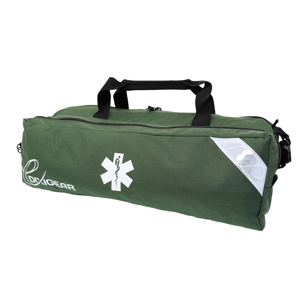 O2 Duffle Responder Bag w/ Side Pocket - Green - Dixie EMS