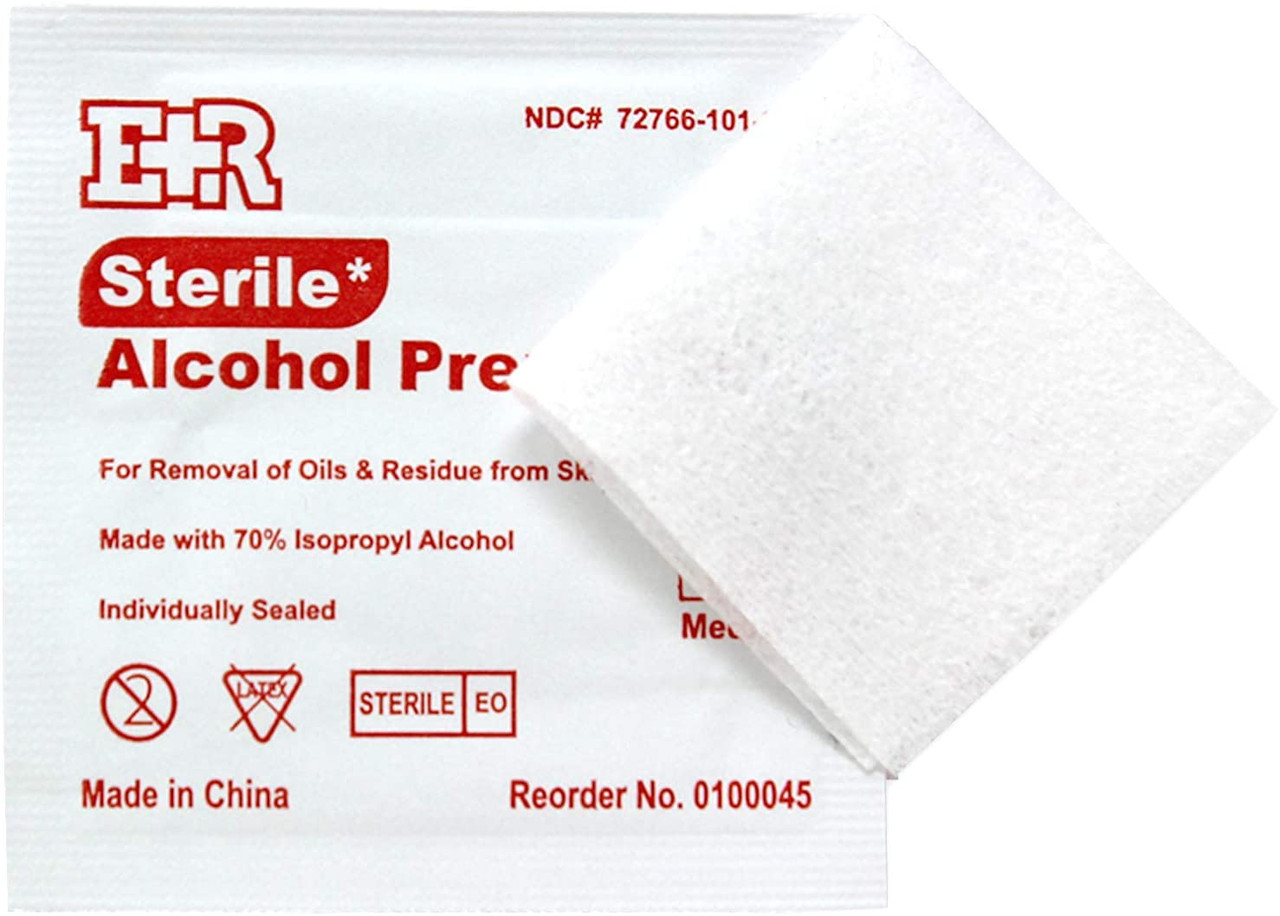 Ever Ready First Aid Alcohol Prep Pads, Medium 2-Ply Alcohol Wipes ...