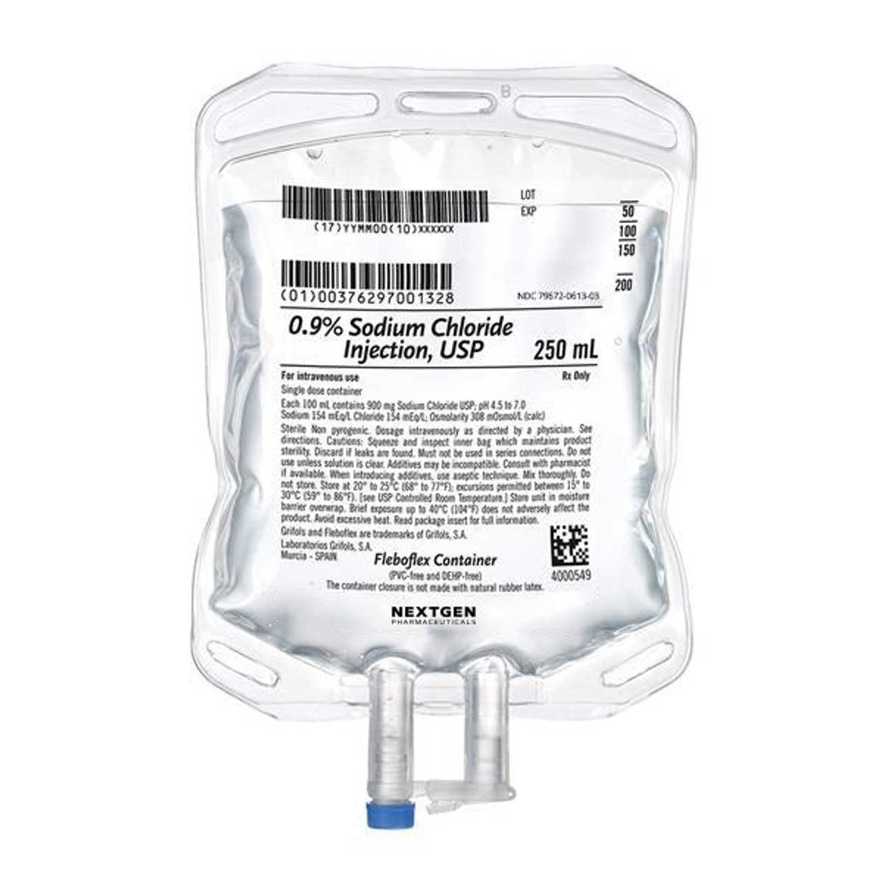 0.9% Sodium Chloride IV Solution, 250mL - Dixie EMS