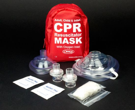 Adult & Infant CPR Mask Combo Kit w/ 2 Valves - Dixie EMS