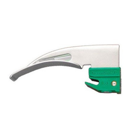 MAC GreenLine Fiber Optic Disposable Blade, Laryngoscope, Macintosh, Size 1
