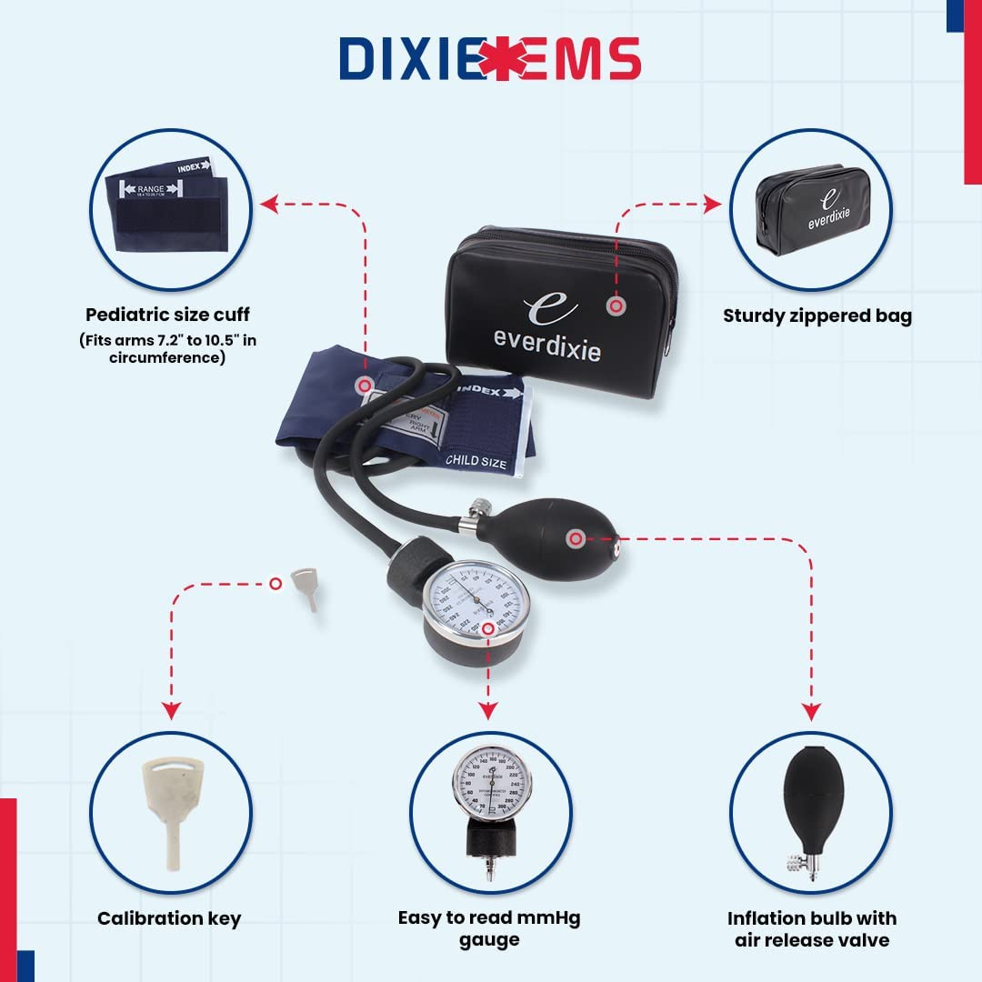Dixie EMS Aneroid Sphygmomanometer Blood Pressure Cuff