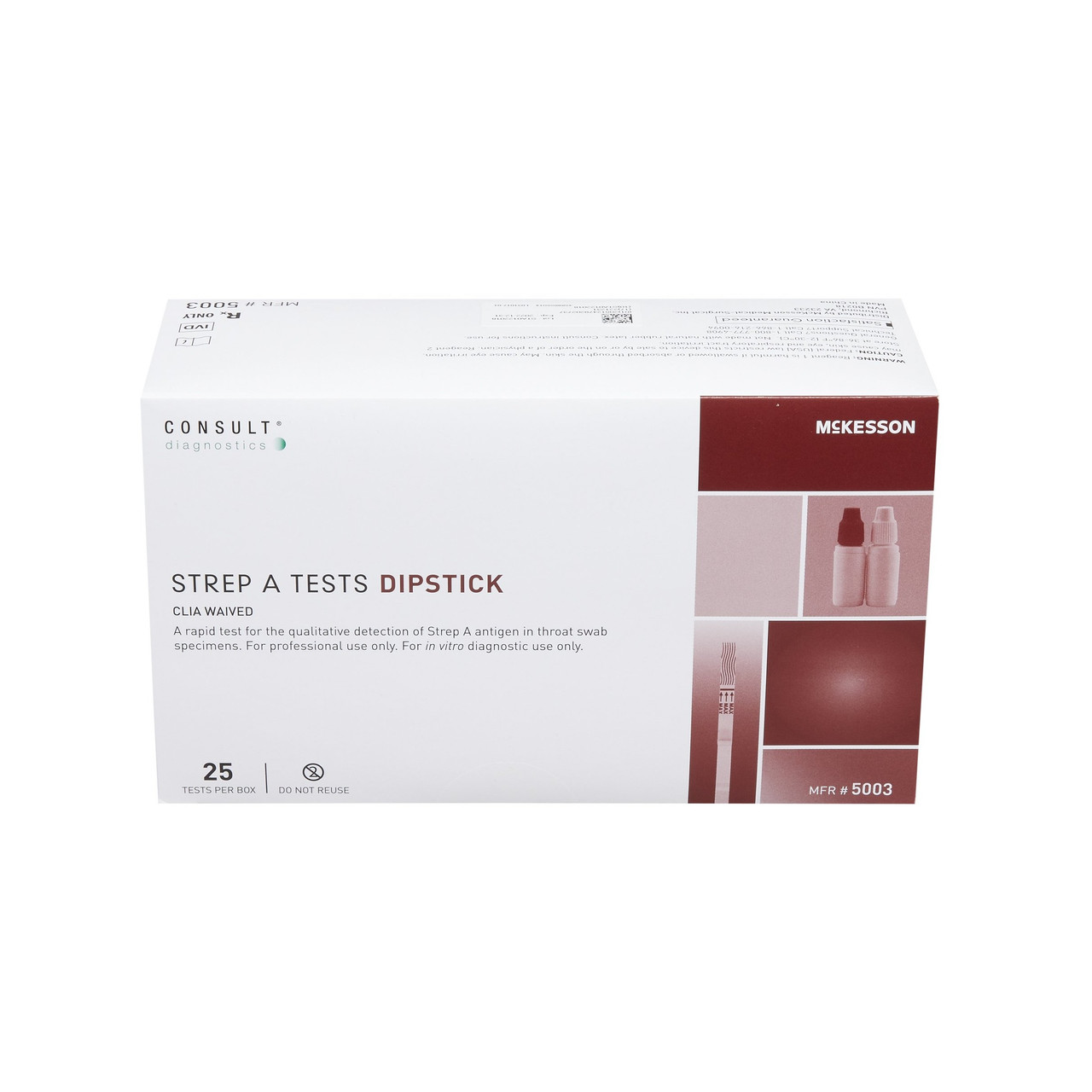Mckesson Rapid Strep A Diagnostic Dipstick 25's