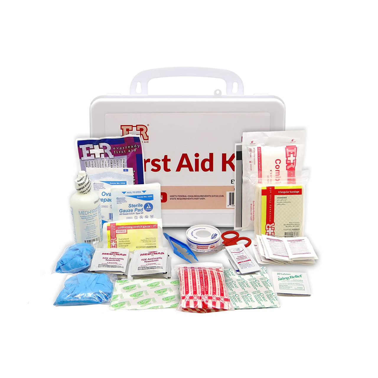 Ever Ready First Aid 107 Piece 25 Person First Aid Kit with Plastic ...
