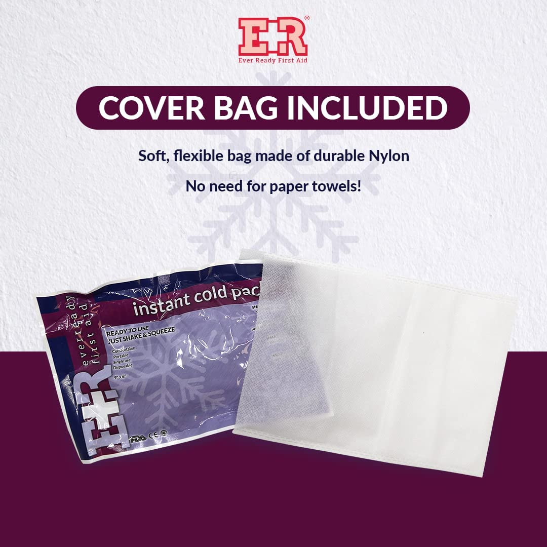 Ever Ready First Aid Disposable Cold Pack with Non-Woven Cover 6 X 9 ...