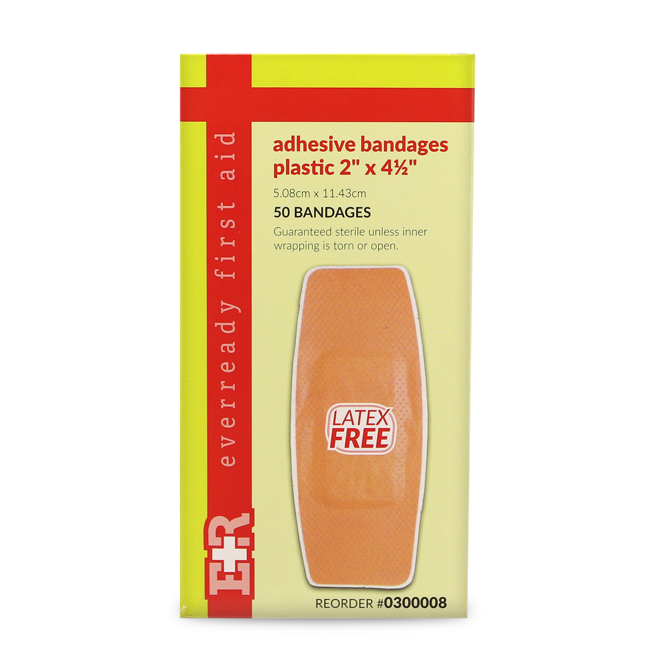 Adhesive Plastic Bandages 2" x 4-1/2" (X-Large)