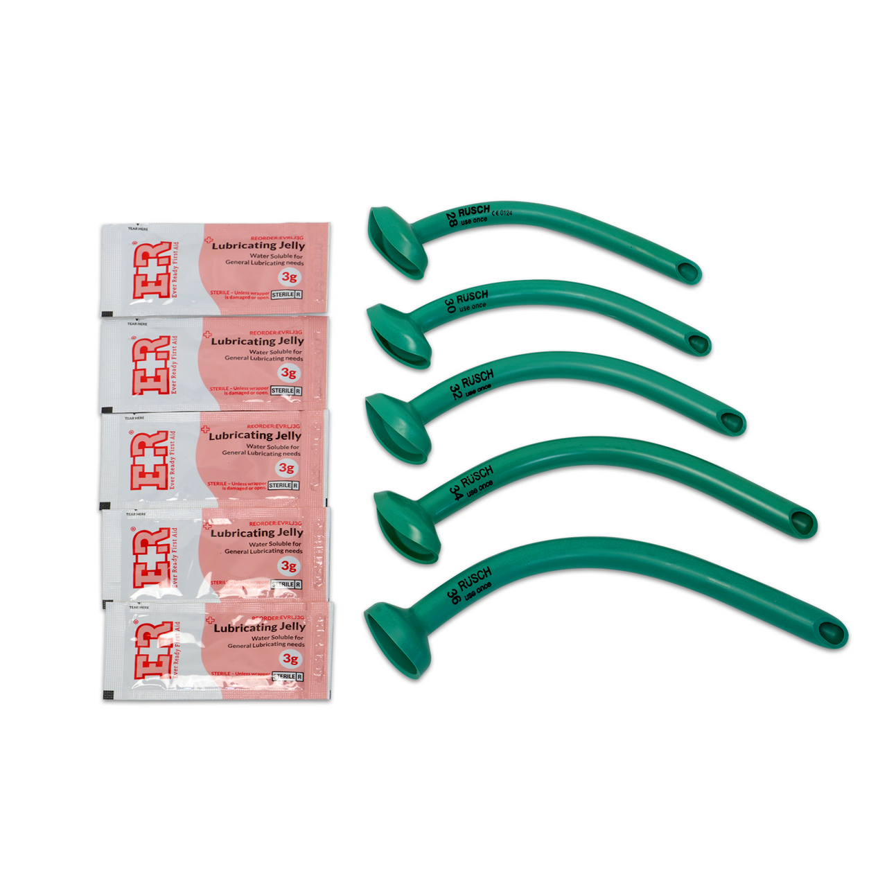 Ever Ready First Aid Robertazzi Naso Airway 28-36 FR Set of 5 with 5 ...