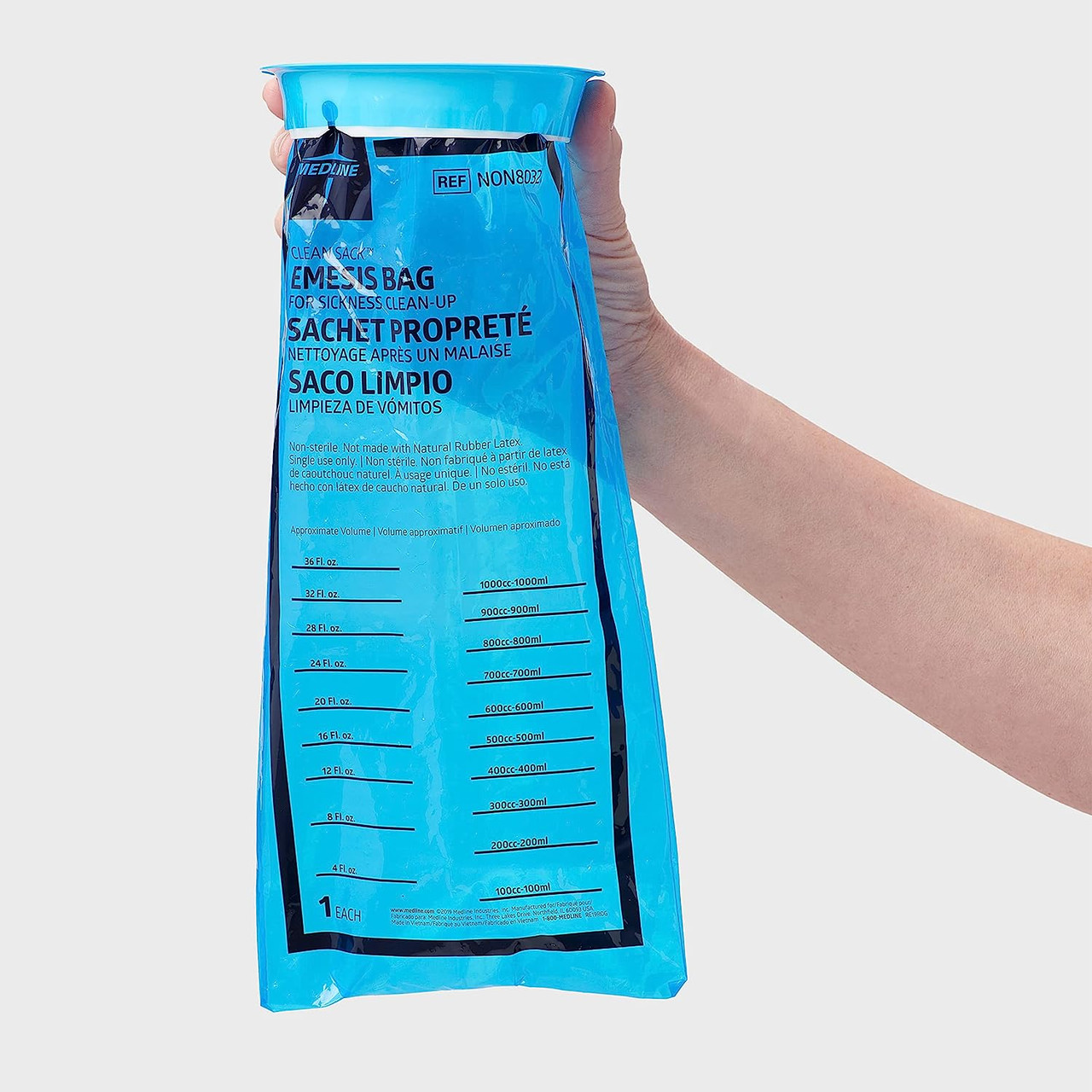 Medline Blue Emesis Bags, Vomit Bags, Motion Sickness Bag