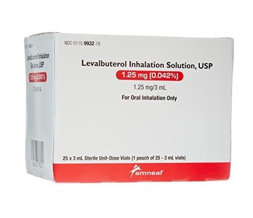 Levalbuterol, Inhalation Solution 1.25MG/3ML , Box of 24