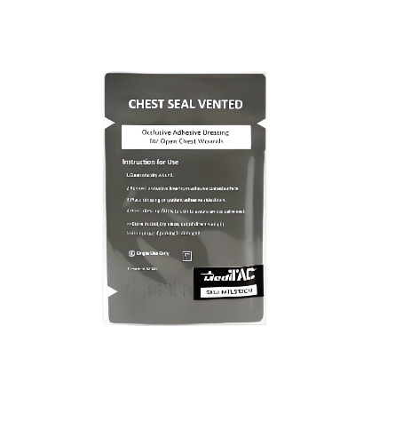 MediTac Vented Chest Seal Easy Open - 6” Round Occlusive Adhesive ...