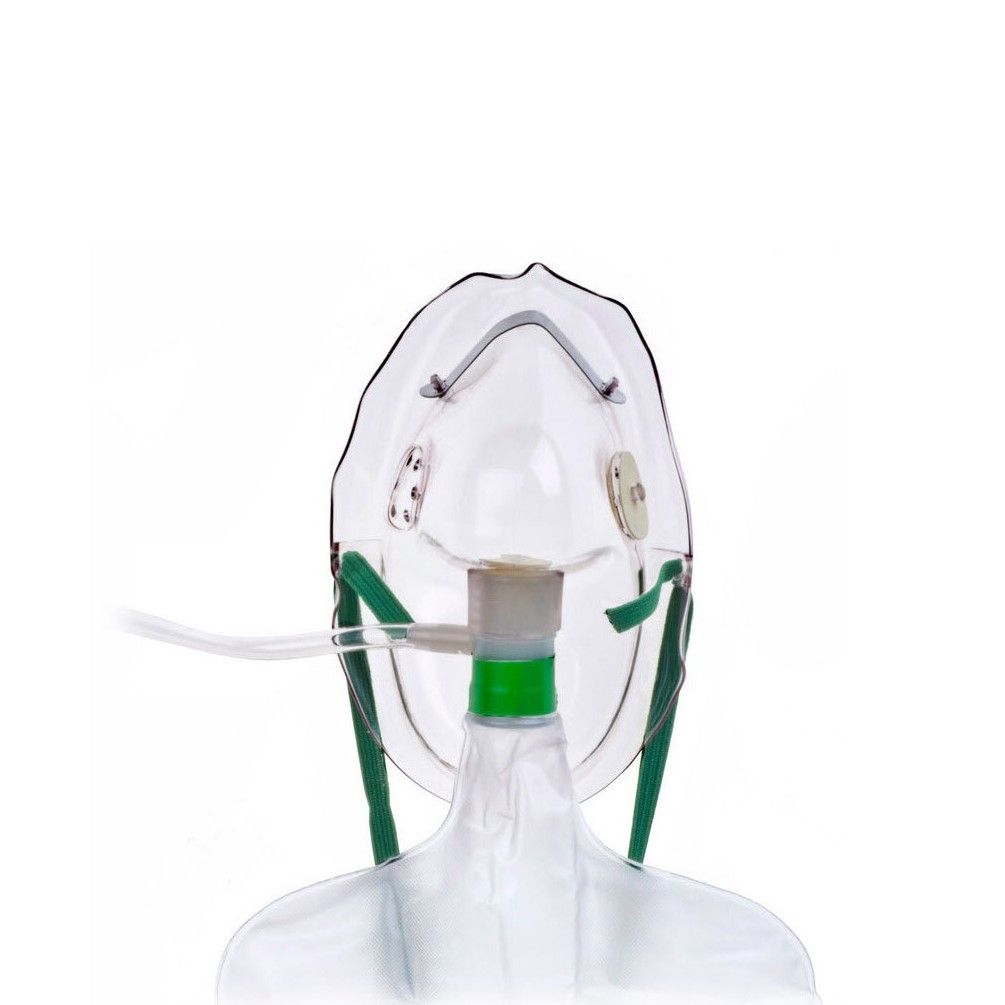 Hudson Non-Rebreather O2 Mask with Safety Vent and 7'' tubing - Dixie EMS