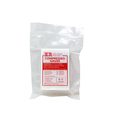 Ever Ready First Aid Compressed Sterile Gauze, 6-Ply Emergency Medical ...