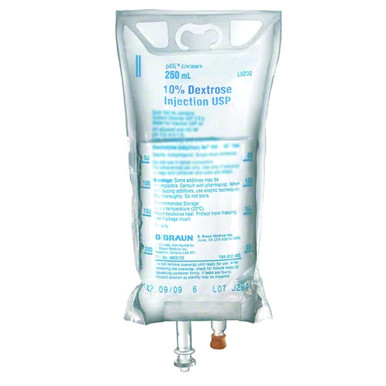 Dextrose Injection 10% USP, 250mL - Dixie EMS