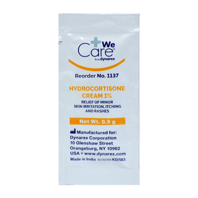 Hydrocortisone Cream 1% .9g Packet - Dixie EMS