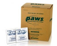 P.A.W.S. Antimicrobial Hand Wipe, Box of 100 - Dixie EMS