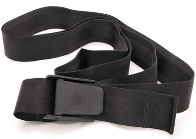 Nylon Backboard Strap 9' with Plastic Cam Buckle - Black - Dixie EMS