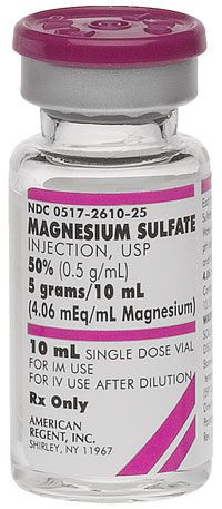Magnesium Sulfate Injection, USP 50% 0.5g/mL - 10mL Vial - Dixie EMS