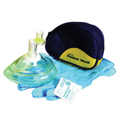 Laerdal Pocket CPR Mask without Oxygen Inlet in Blue Soft Pack - Dixie EMS