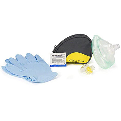Laerdal Pocket CPR Mask without Oxygen Inlet in Black Soft Pack - Dixie EMS
