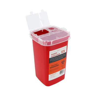Ever Ready First Aid Sharps Container with Split Lid Design and Locking ...