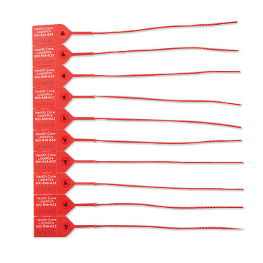 Pull-Tight Seals, Consecutively Numbered 100 Pack, Red