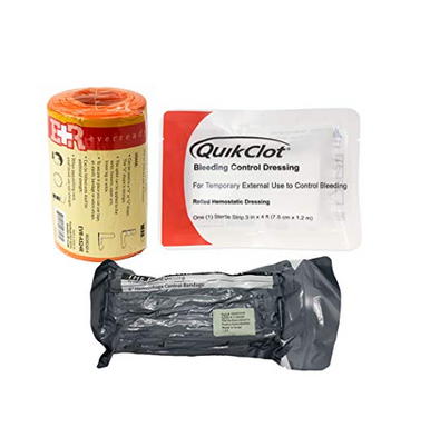 Ever Ready First Aid Combo Pack with Israeli Bandage, Quikclot Clotting ...