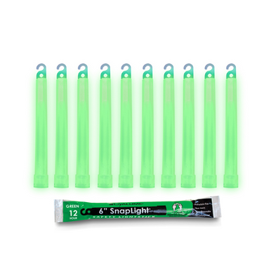 SnapLight Green Light Sticks 12HR 6IN, (Case of 500)