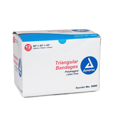 Dynarex Triangular Bandage, 40"x 40"x 56" (Pack of 12)