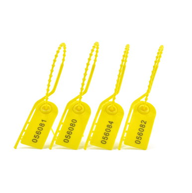Easy Pull-Tight Seal Numbered Yellow Polypropylene, Box of 100