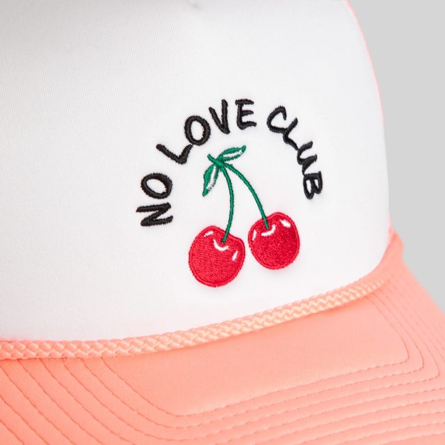 NO LOVE CLUB WHITE PINK TRUCKER HAT - SBL Headwear & Socks