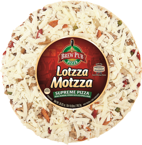 Brew Pub Lotzza Motzza Supreme Pizza - ShopBernatellospizza