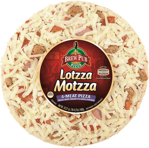 Brew Pub Lotzza Motzza 4 Meat Pizza - ShopBernatellospizza