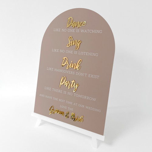 Luxury 3d Lettering Dance Sing Drink Party Wedding Ceremony Sign ...