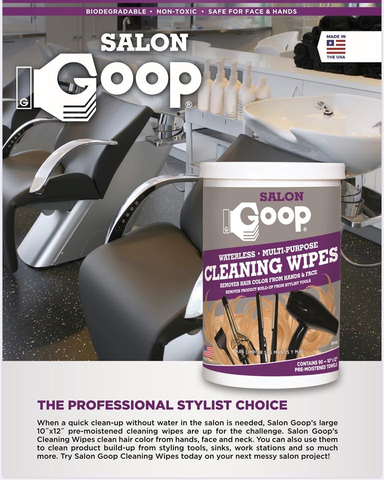 Goop Sanitizing Wipes 90ct 10"x 12" ( 80% Alcohol Wipes) - WINDSOR BEAUTY