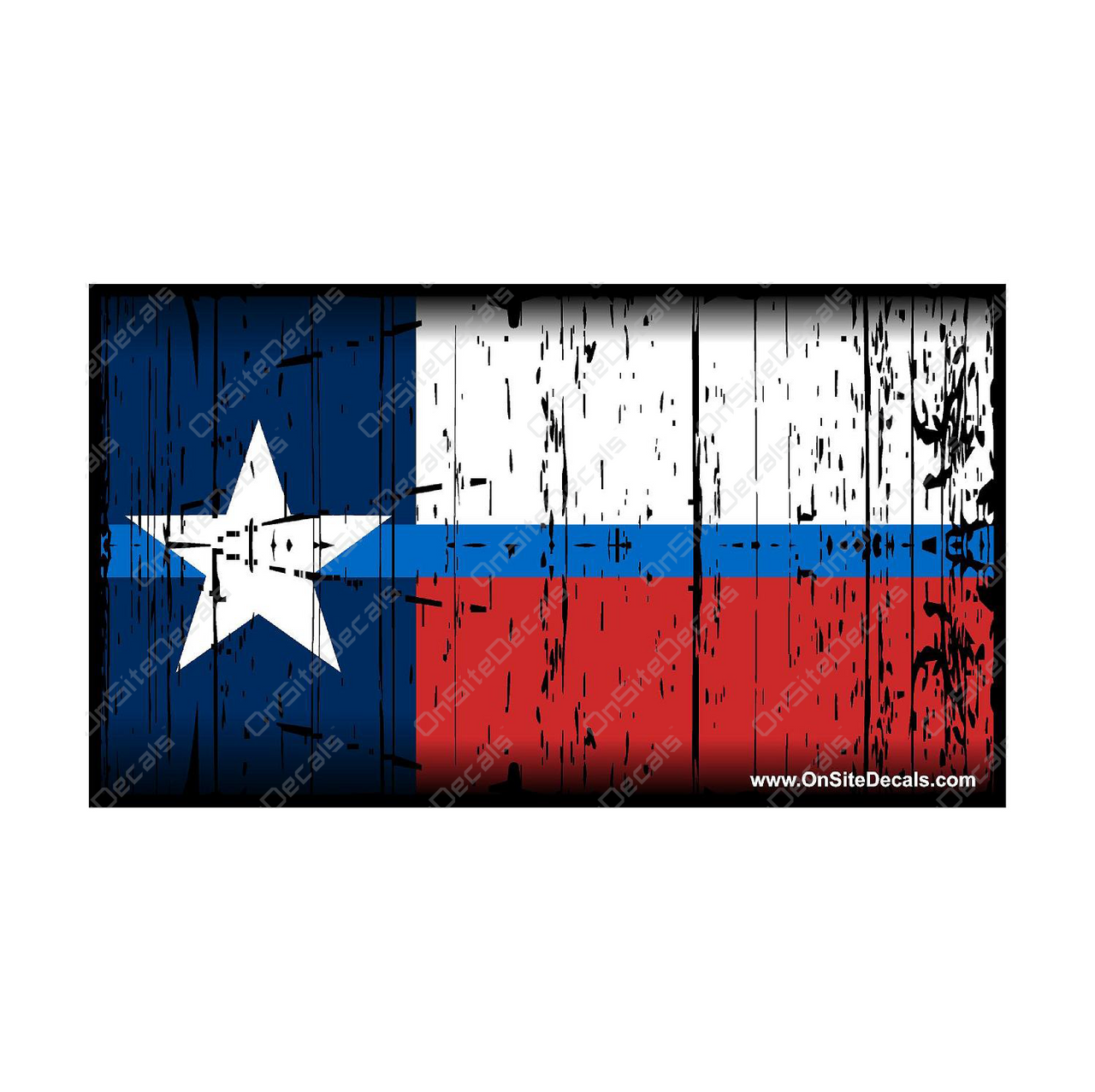 Blue Line Texas Flag Decal