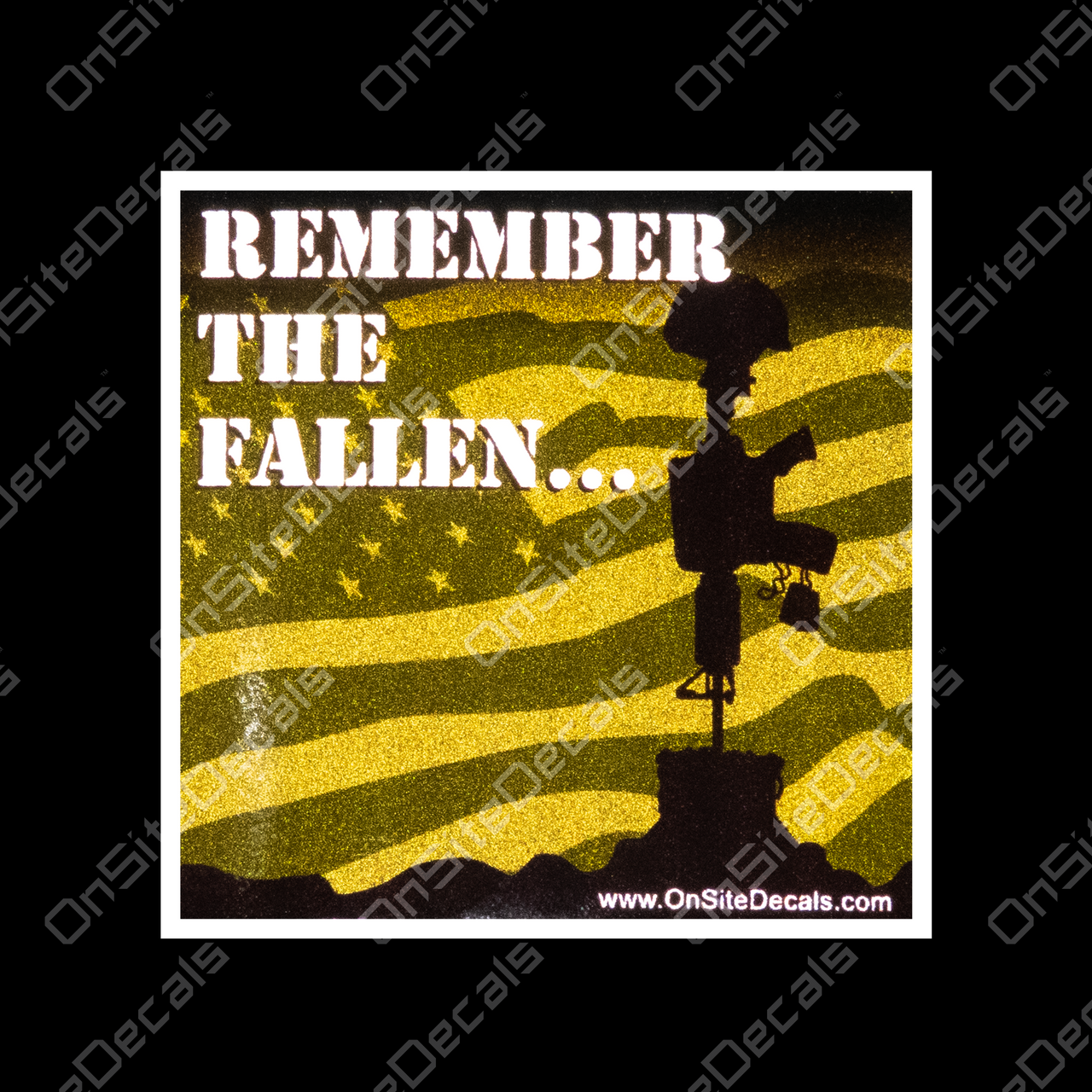 Remember the Fallen Military Green Decal