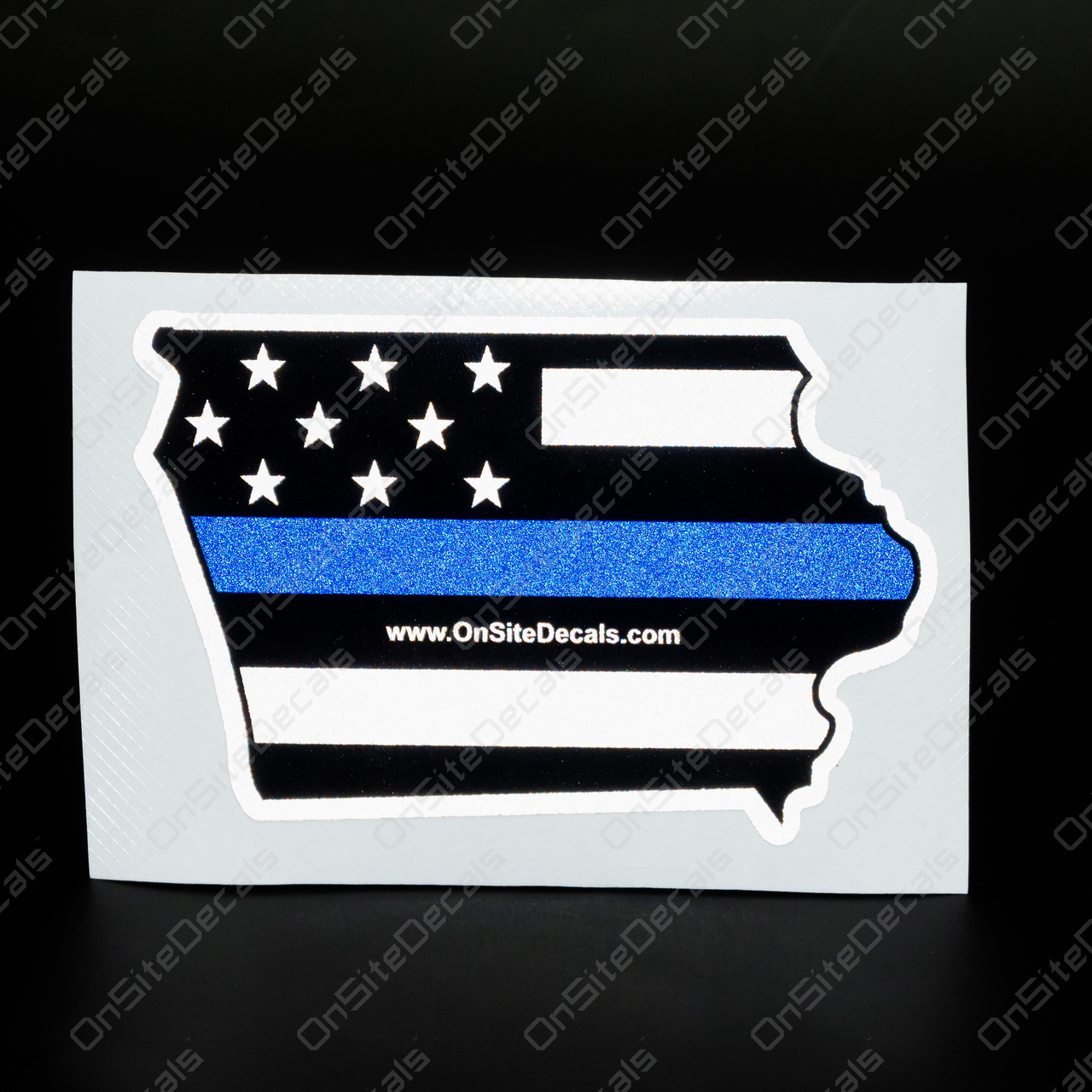 Thin Blue Line Iowa Decal