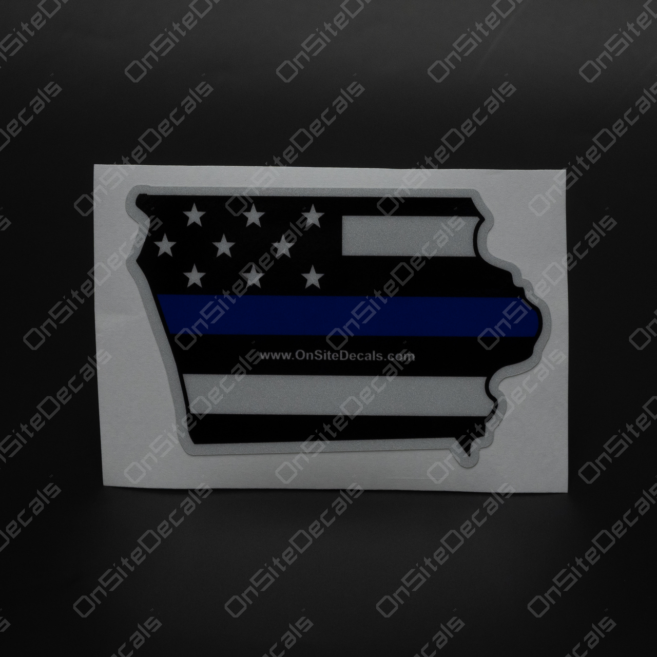 Thin Blue Line Iowa Decal