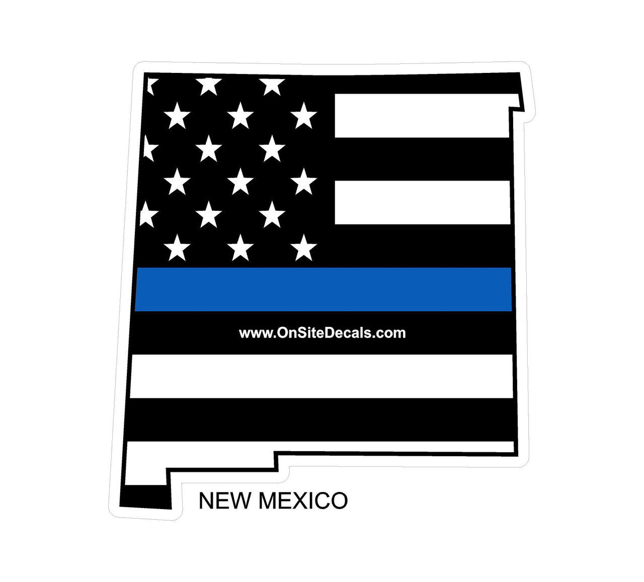 Thin Blue Line New Mexico Decal