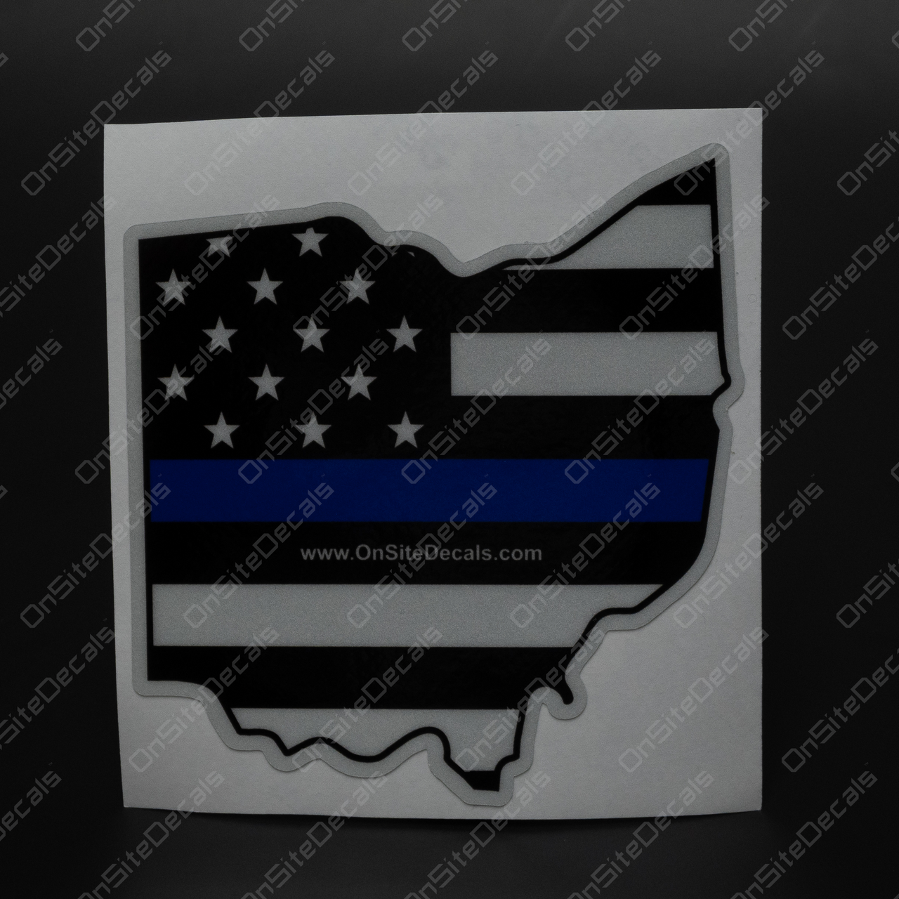 Thin Blue Line Ohio Decal