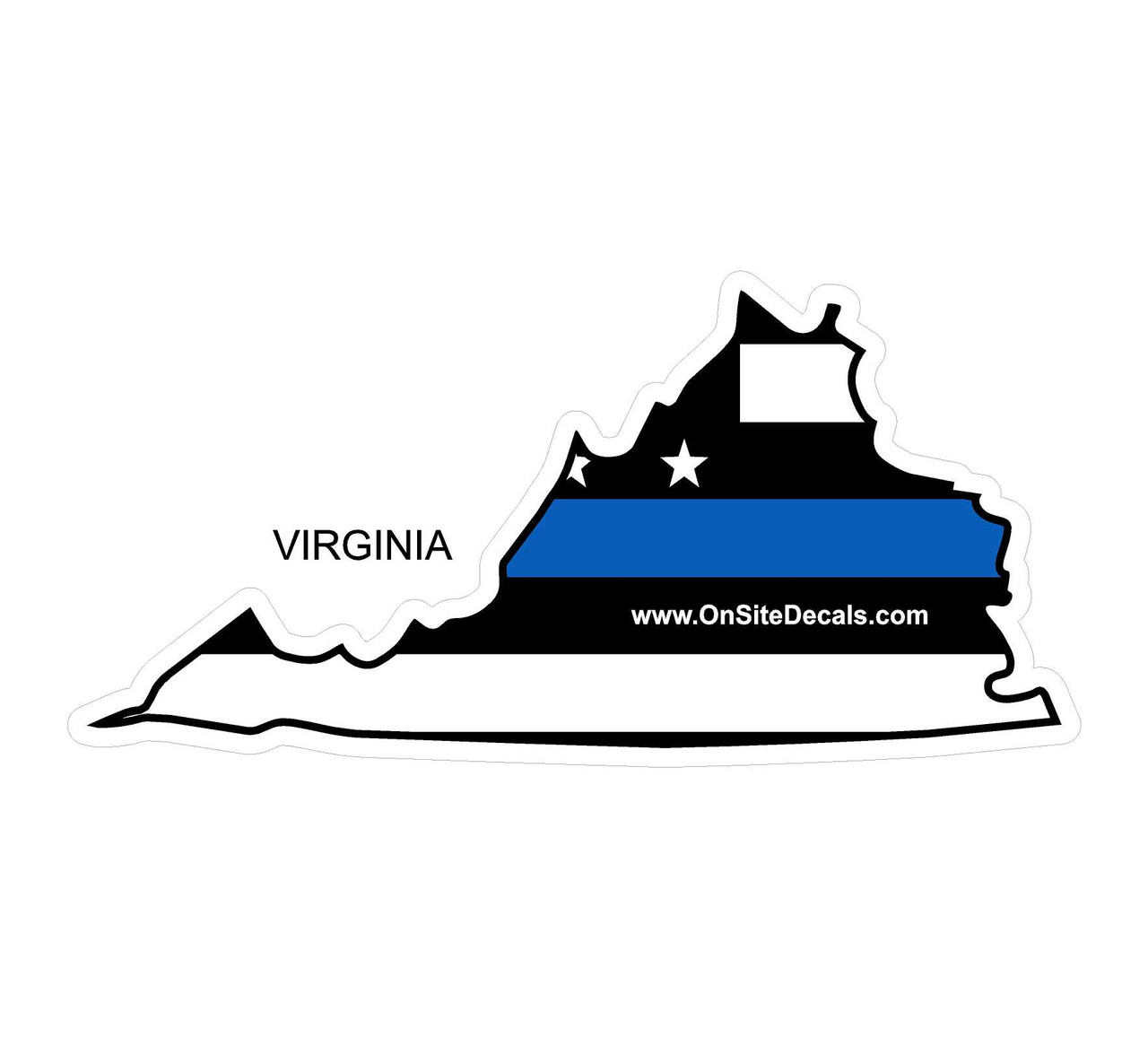 Thin Blue Line Virginia Decal