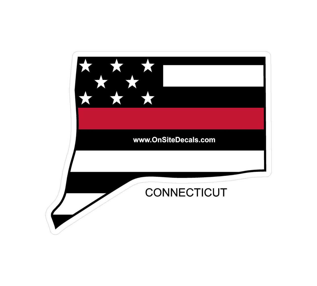 Red Line Connecticut Decal