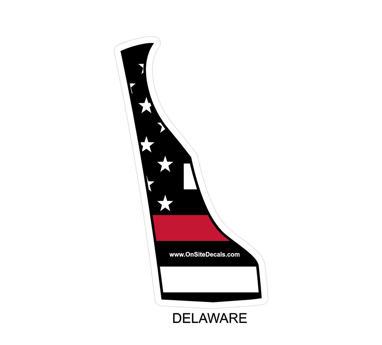 Red Line Delaware Decal